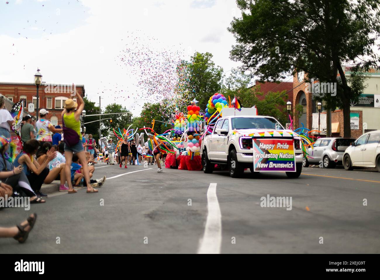 Rainbow parade truck hi-res stock photography and images - Alamy