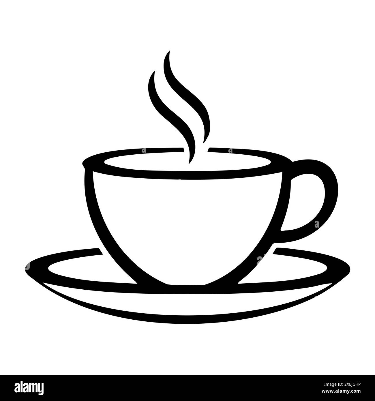 Espresso steaming white cup Stock Vector Images - Alamy