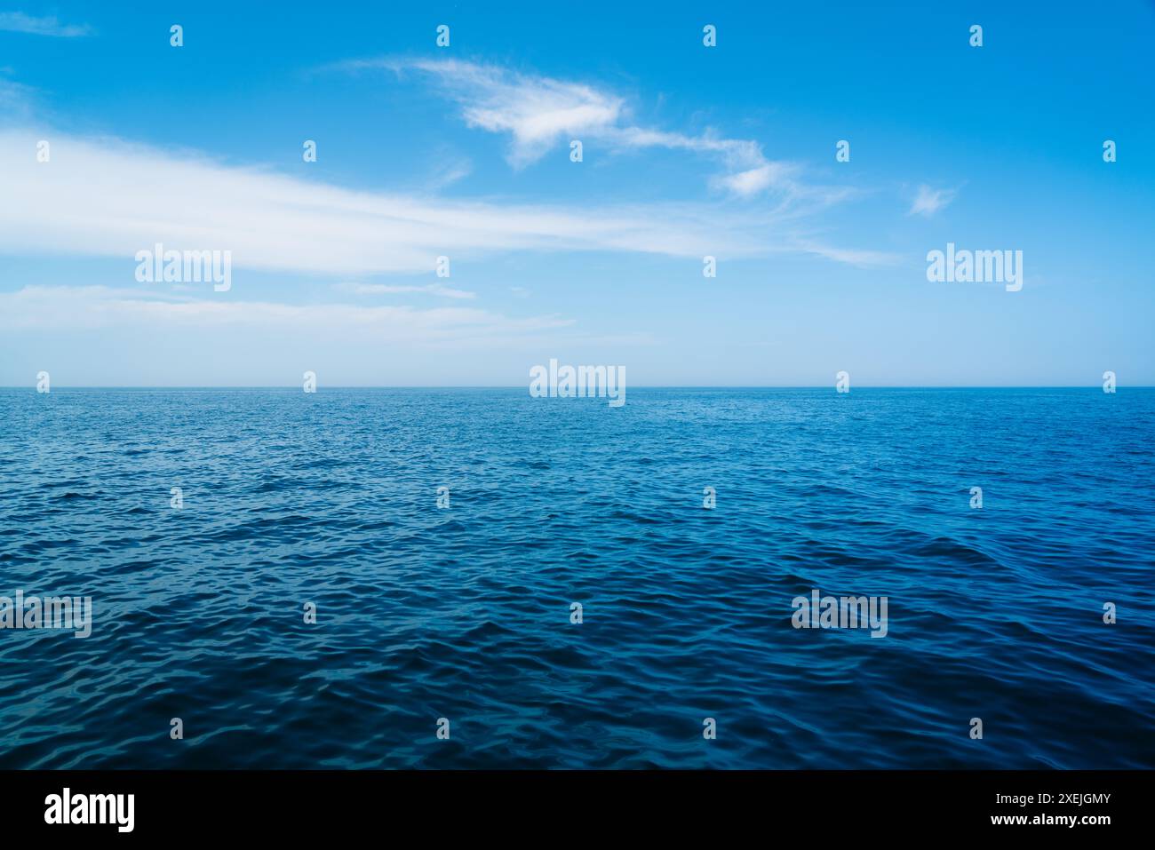 The great blue water of the Atlantic Ocean on a bright summer day Stock ...