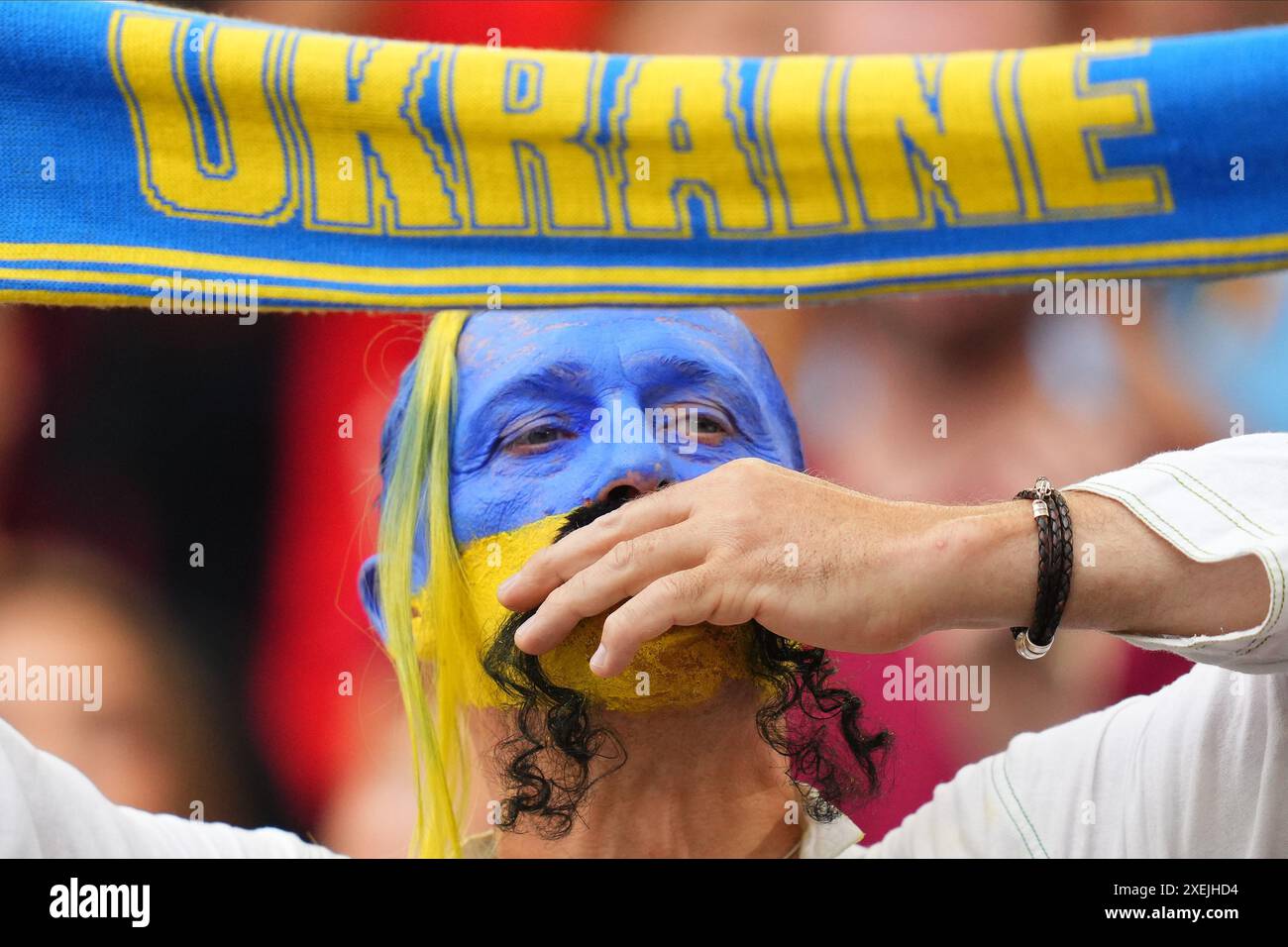 Ukraine fan during the UEFA Euro 2024 match between Ukraine and Belgium ...