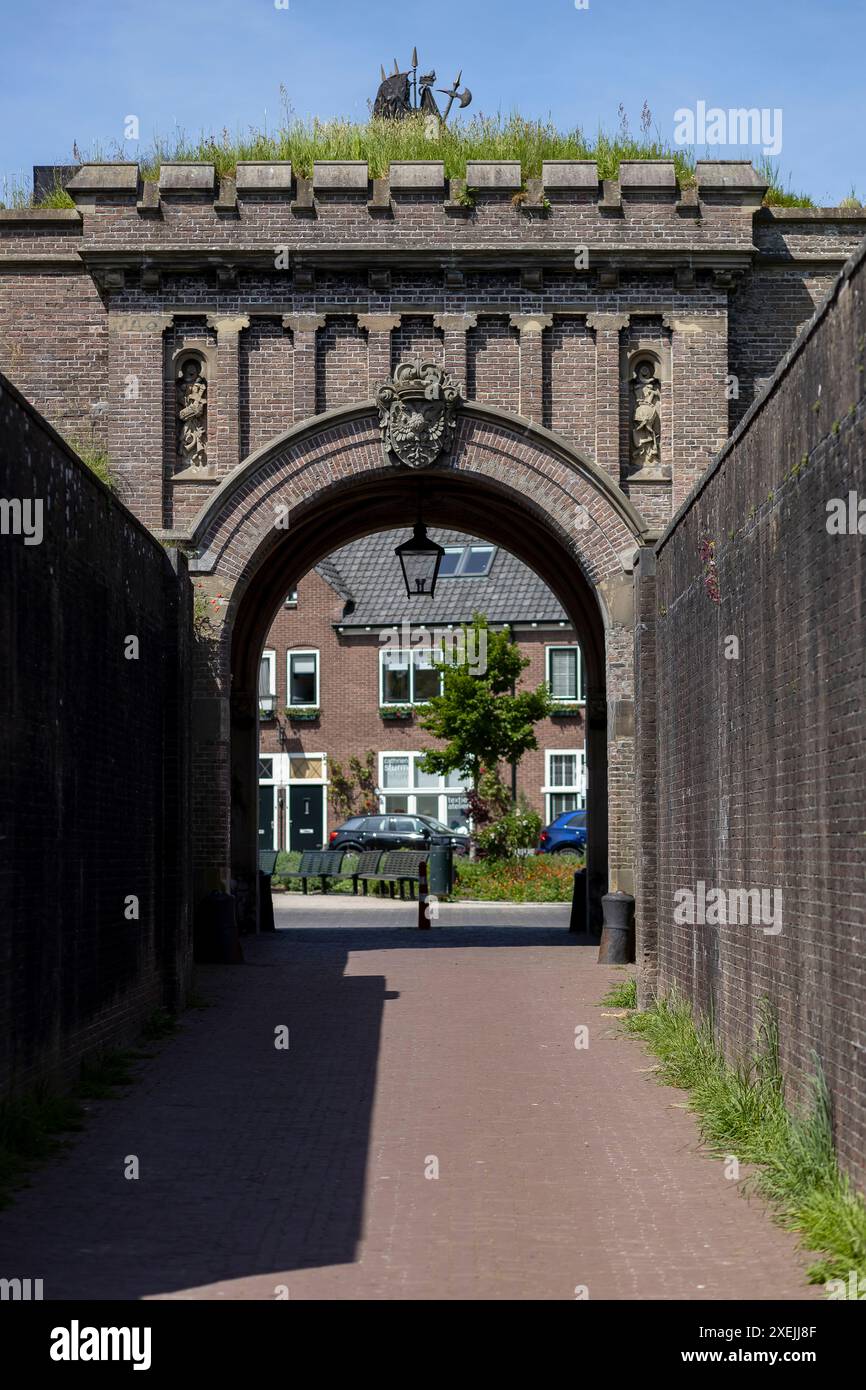 Stronghold historic waterlinie defense structure of Dutch town Naarden ...