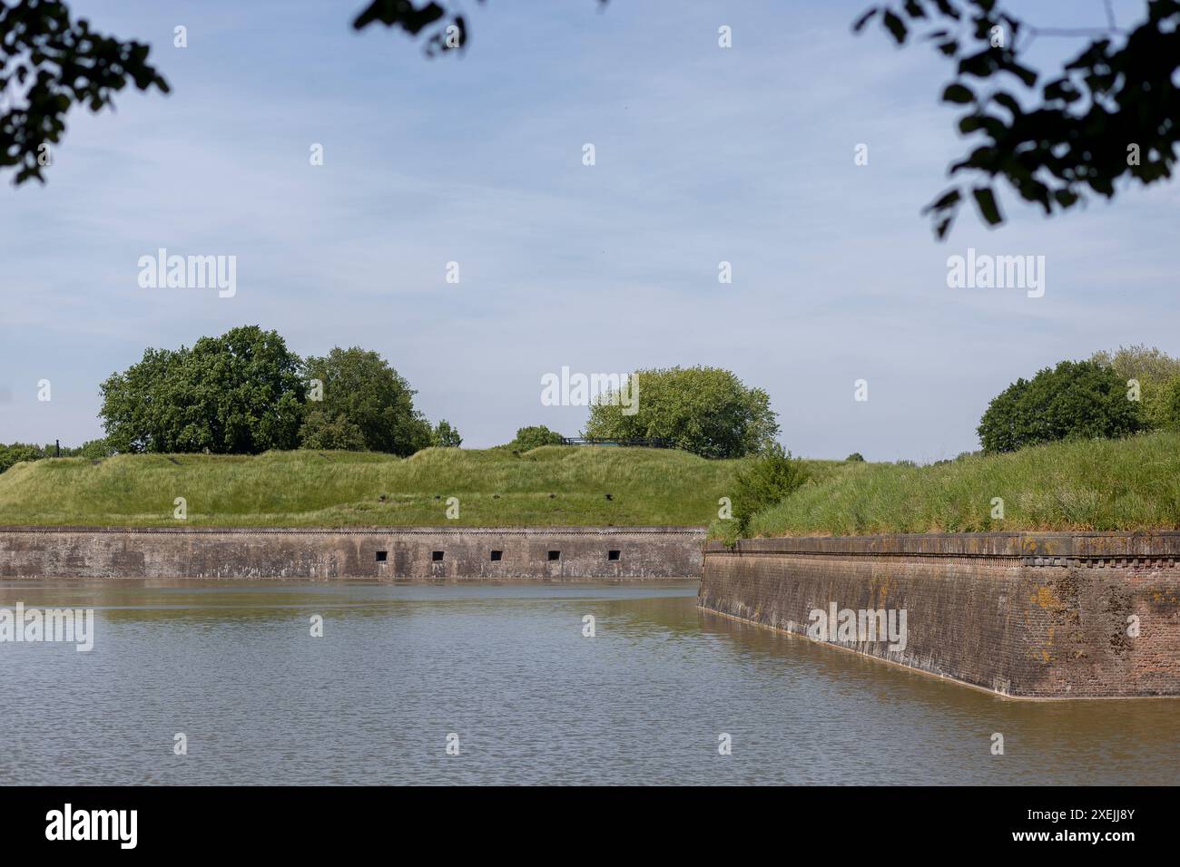 Stronghold historic waterlinie defense structure of Dutch town Naarden ...