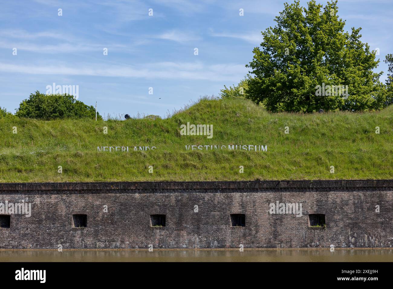 Stronghold historic waterlinie defense structure of Dutch town Naarden ...