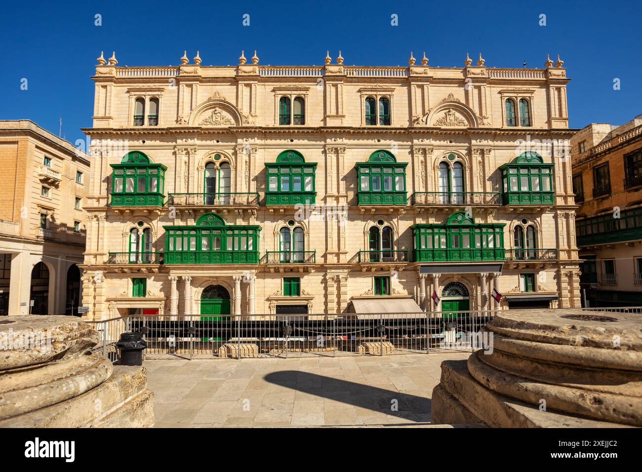 Palazzo Ferreria, palace near the entrance of Valletta, the capital of ...