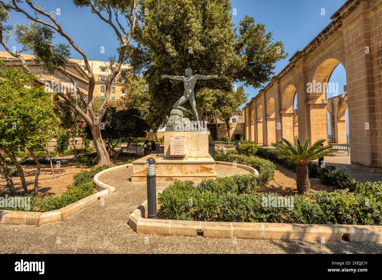 Upper Barakka Gardens in Valletta on Malta Stock Photo - Alamy