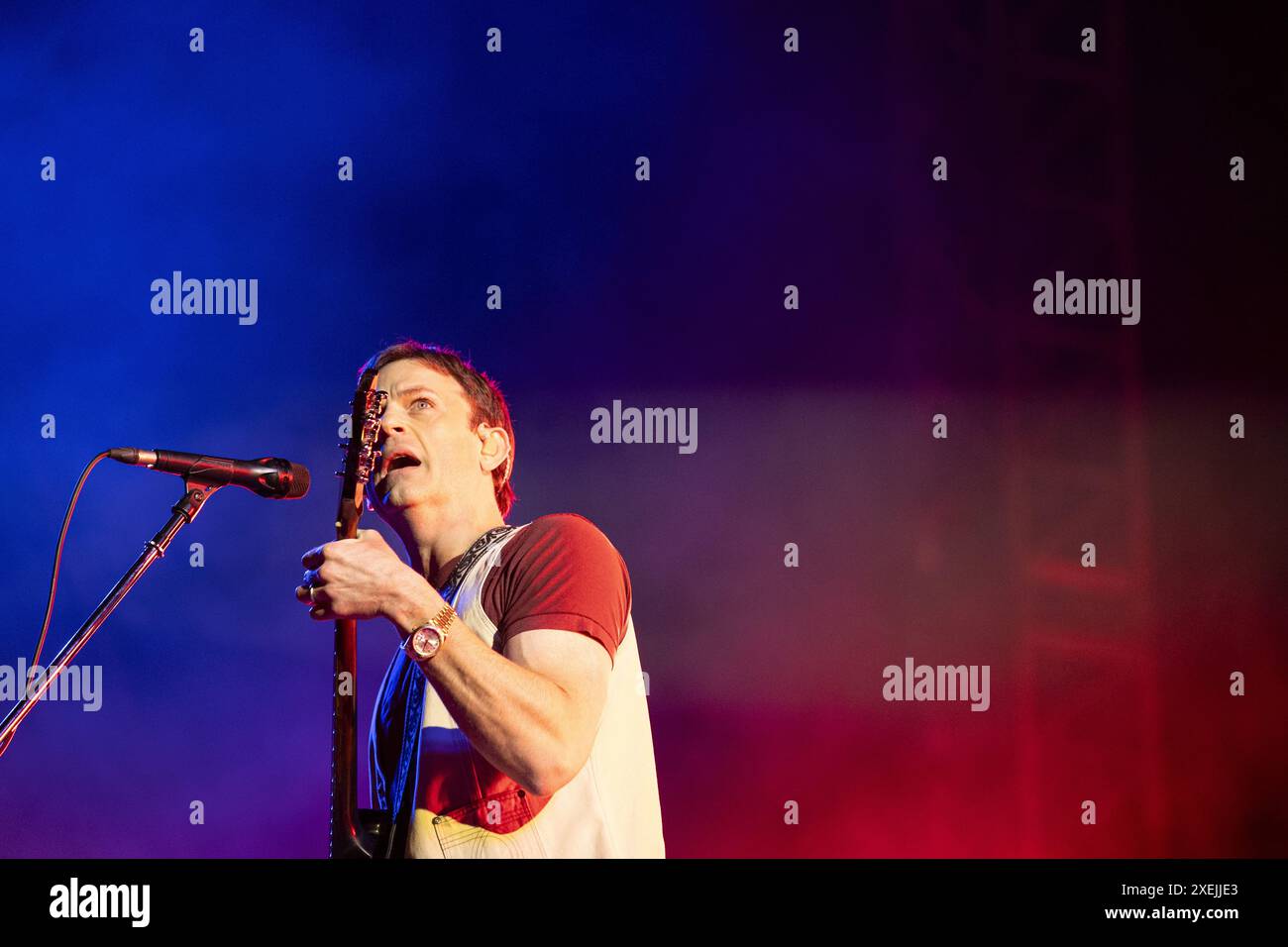 Linz, Austria. 27/06/2024, The band "Kings of Leon" during concert on ...
