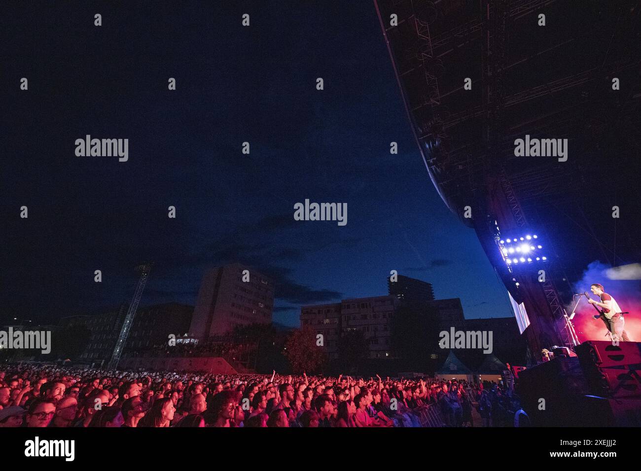 Linz, Austria. 27/06/2024, The band "Kings of Leon" during concert on ...