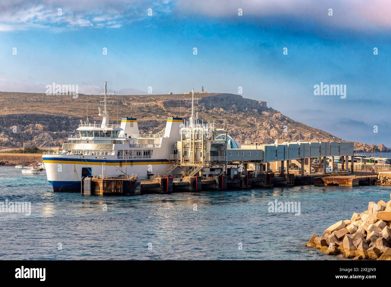 Cirkewwa Passenger Terminal, ferry to island Gozo. Malta Stock Photo ...