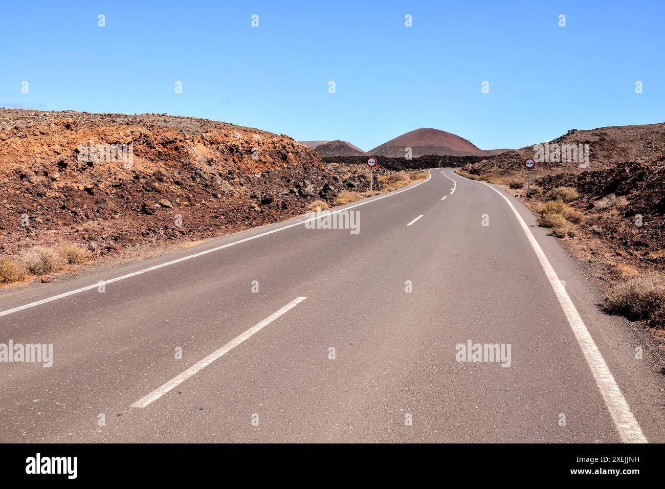 Long Lonely Road Stock Photo - Alamy