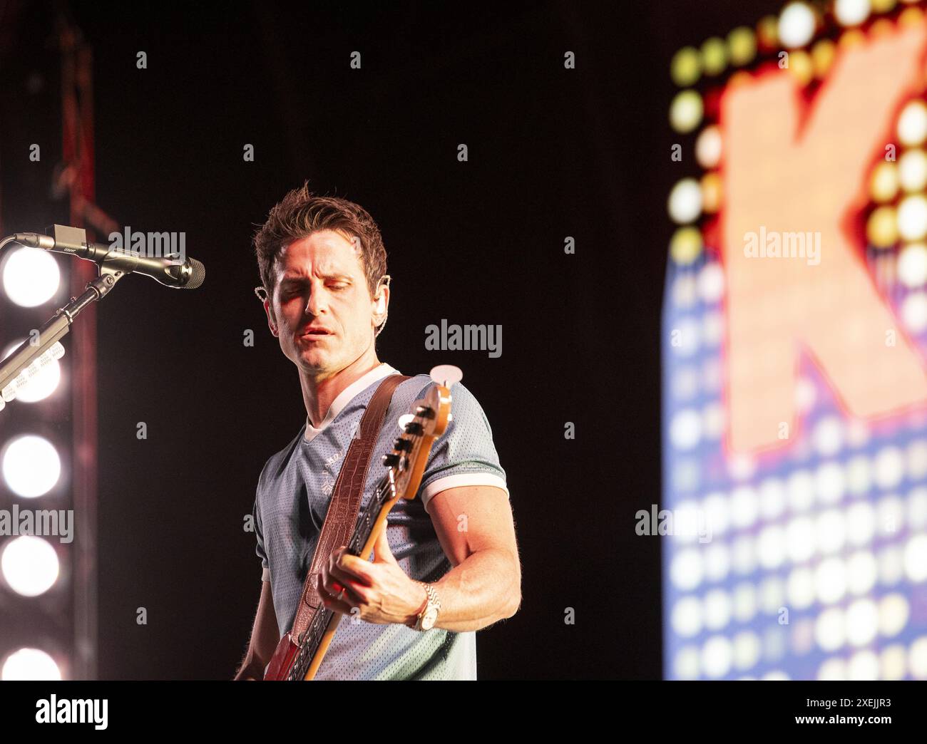 Linz, Austria. 27/06/2024, The band "Kings of Leon" during concert on ...