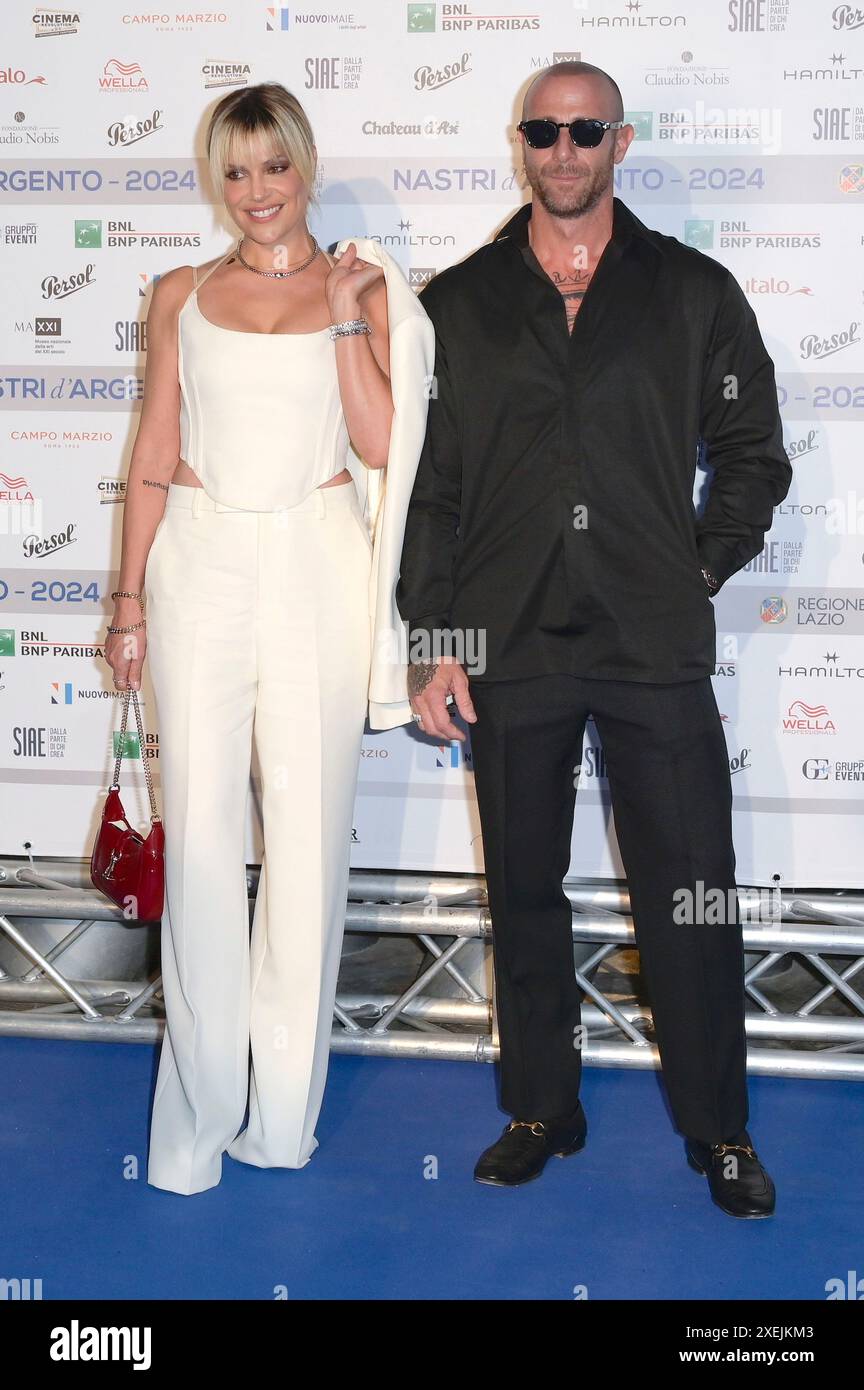 Micaela Ramazzotti und Claudio Pallitto bei der Verleihung der Nastri d ...