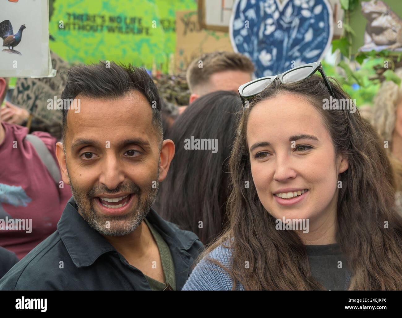 Dr Amir Khan with Megan McCubbin at the Restore Nature Now march ...