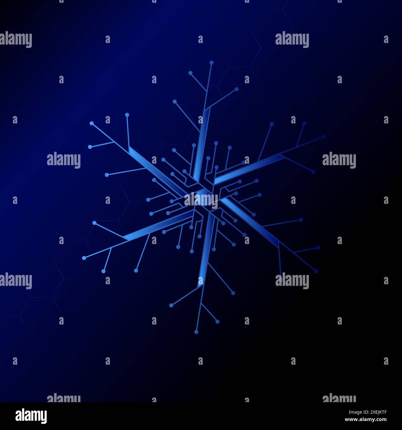 technology snow electronic logo design for christmas background Stock ...
