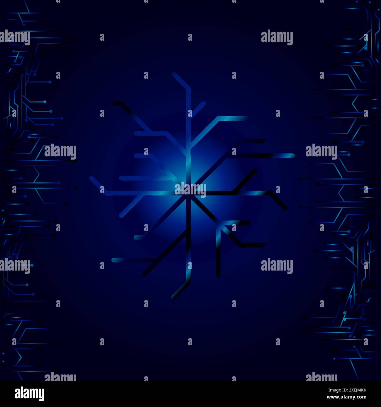 technology snow electronic logo design for christmas background Stock ...