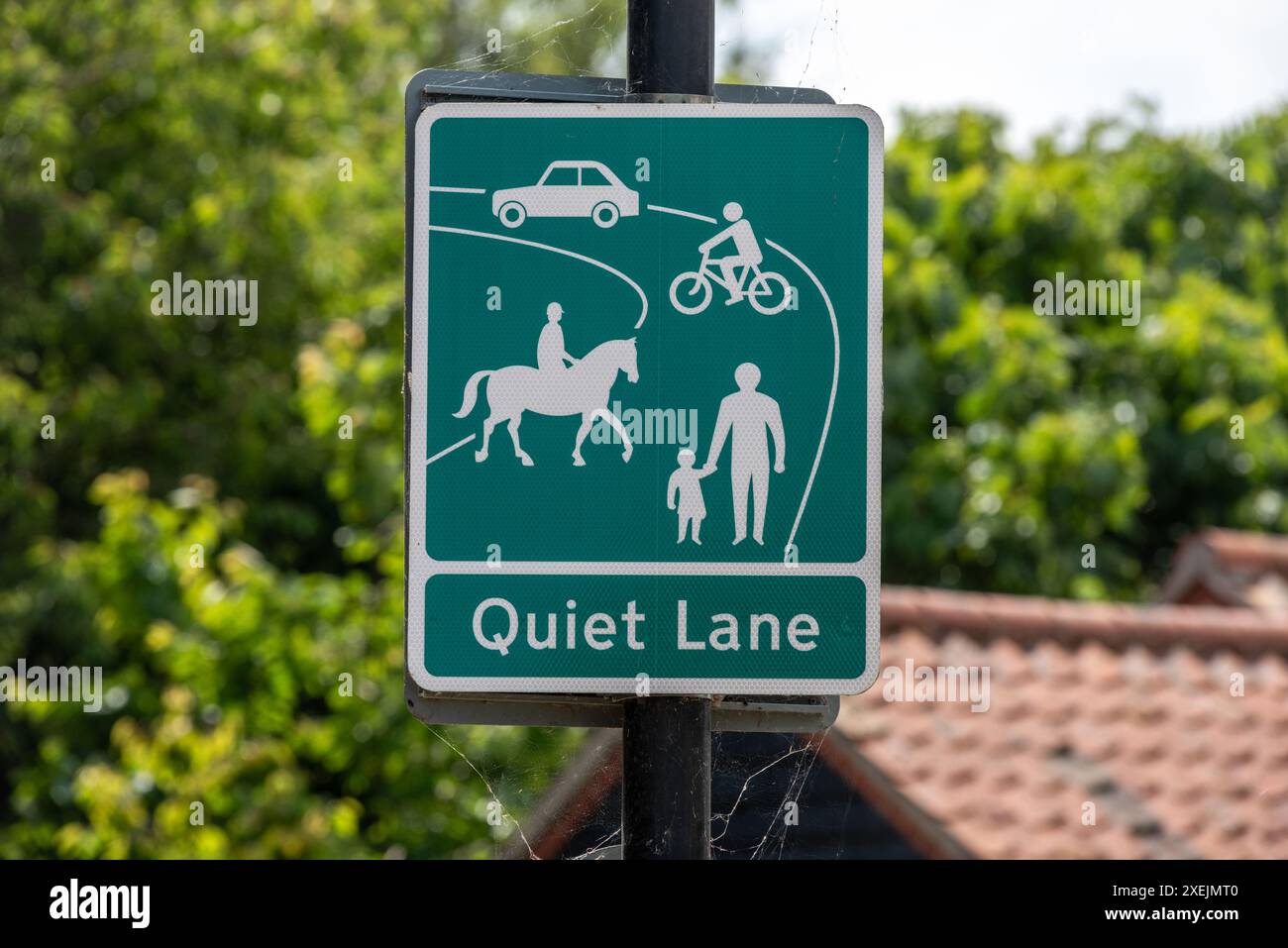 Dunwich, June 18th 2024: Quiet Lane signage Stock Photo - Alamy