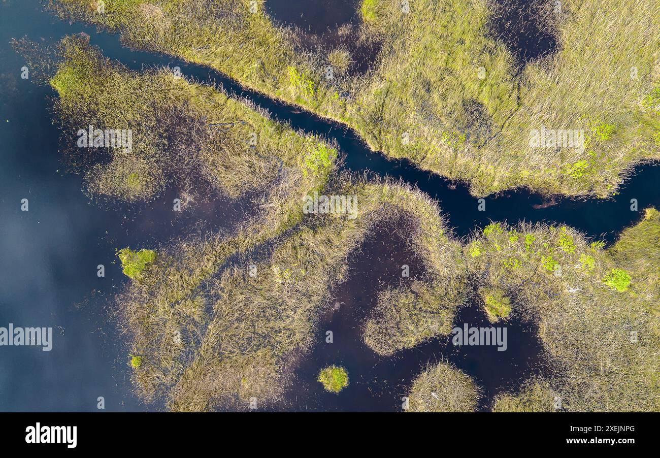 Top down view on abstract patterns and shapes of a lagoon Stock Photo ...