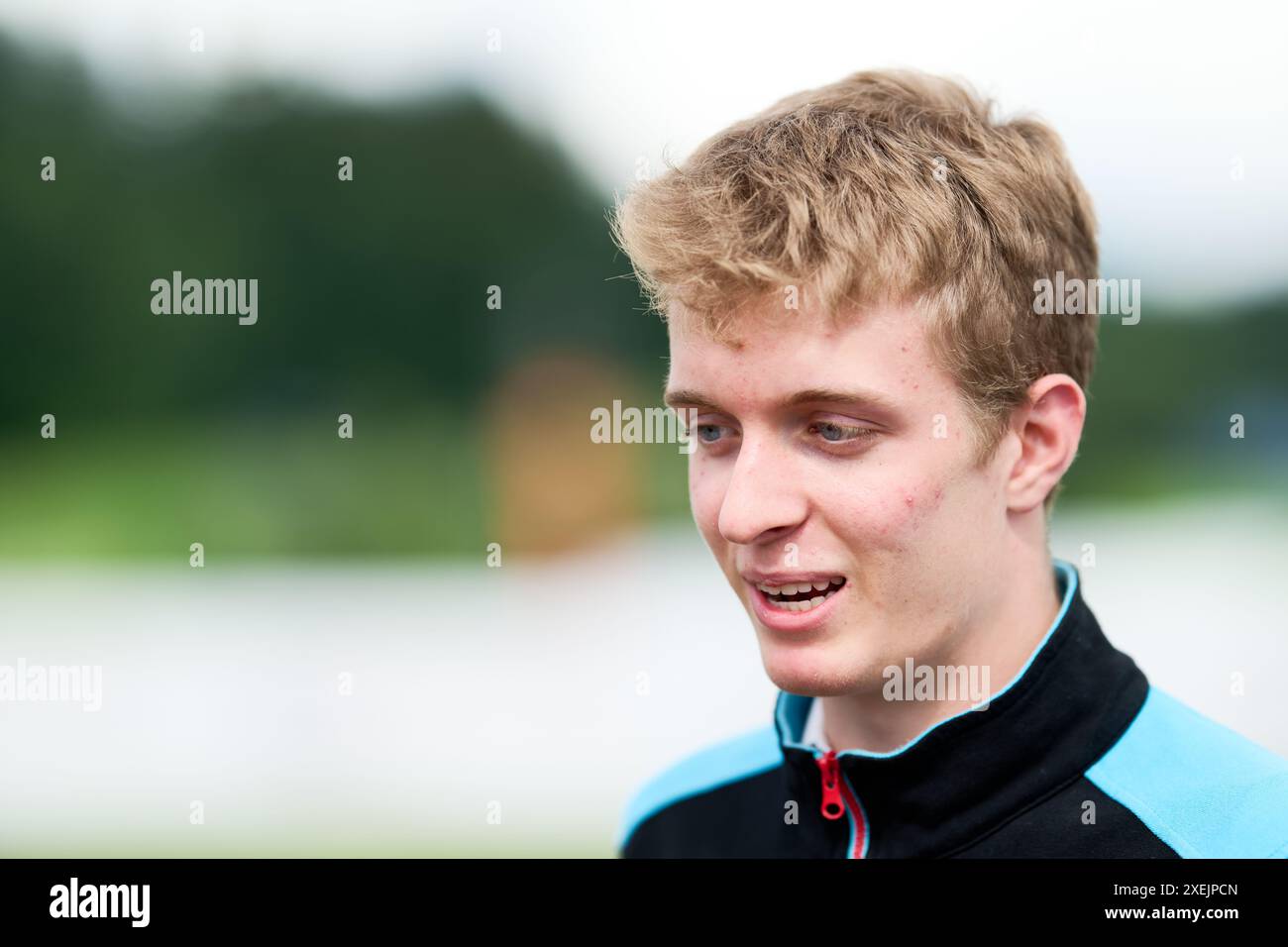 Charlie Wurz (AUT) on Thursday, 27 June 2024, during an APA interview ...