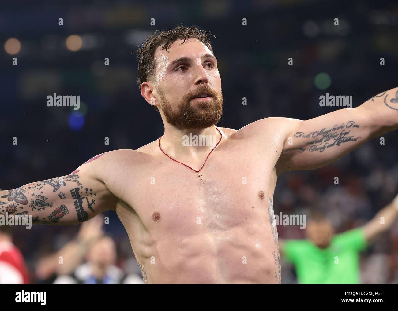 Gelsenkirchen, Germany, 26th June 2024. Guram Kashia of Georgia ...
