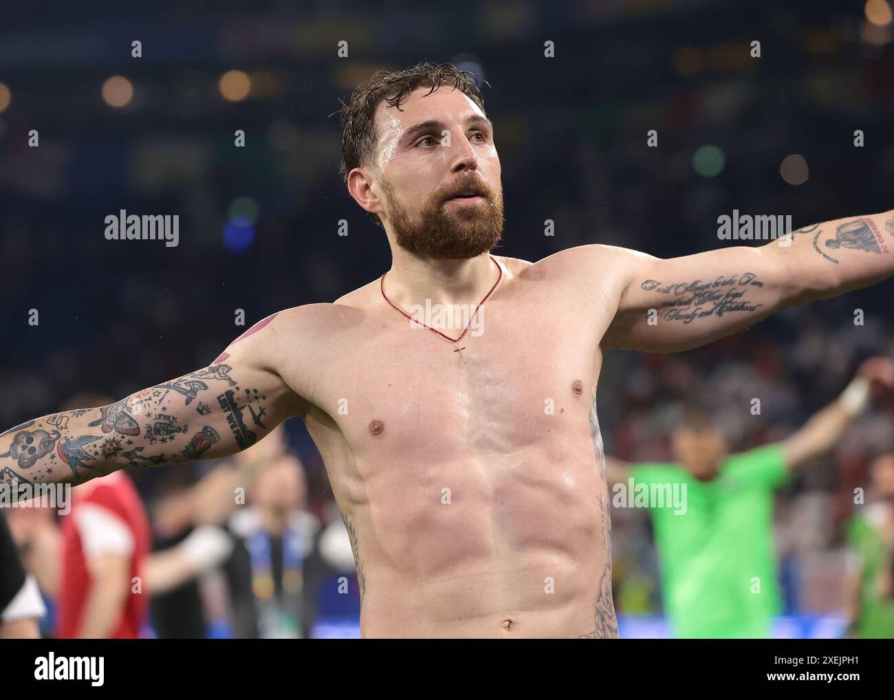 Gelsenkirchen, Germany, 26th June 2024. Guram Kashia of Georgia ...
