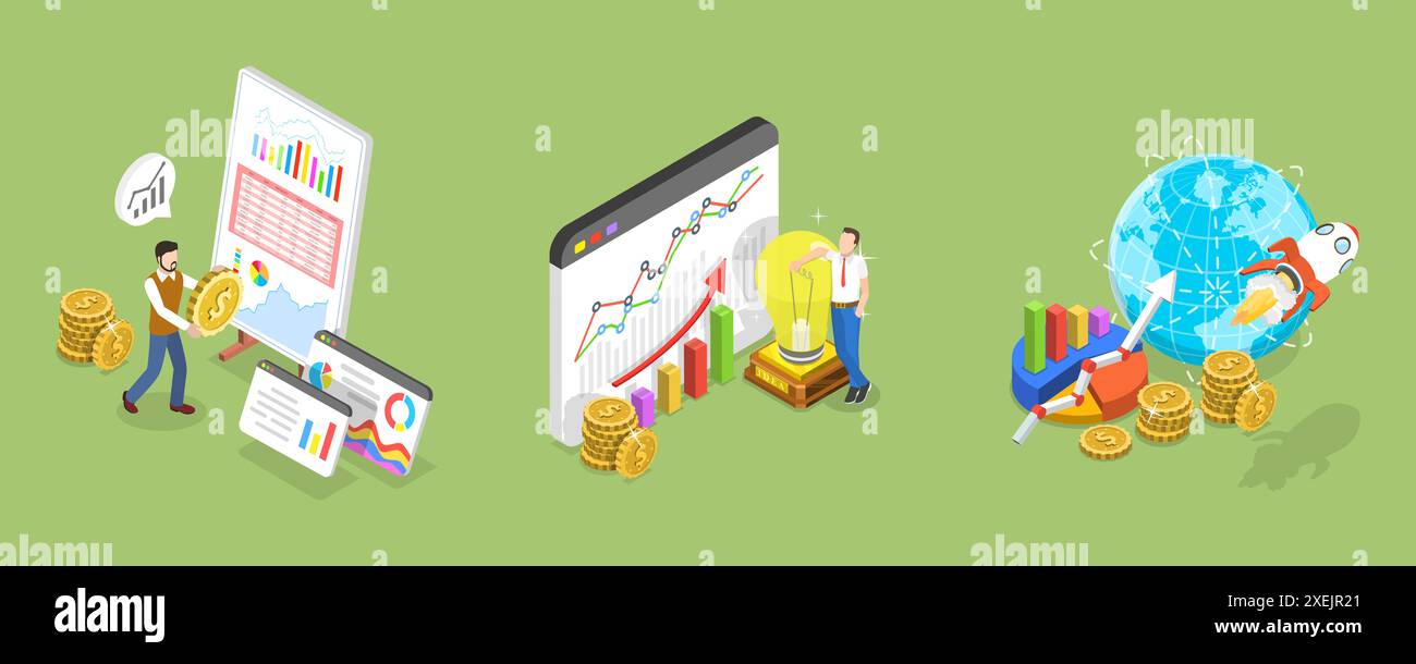 Economic growth cartoon illustration hi-res stock photography and ...