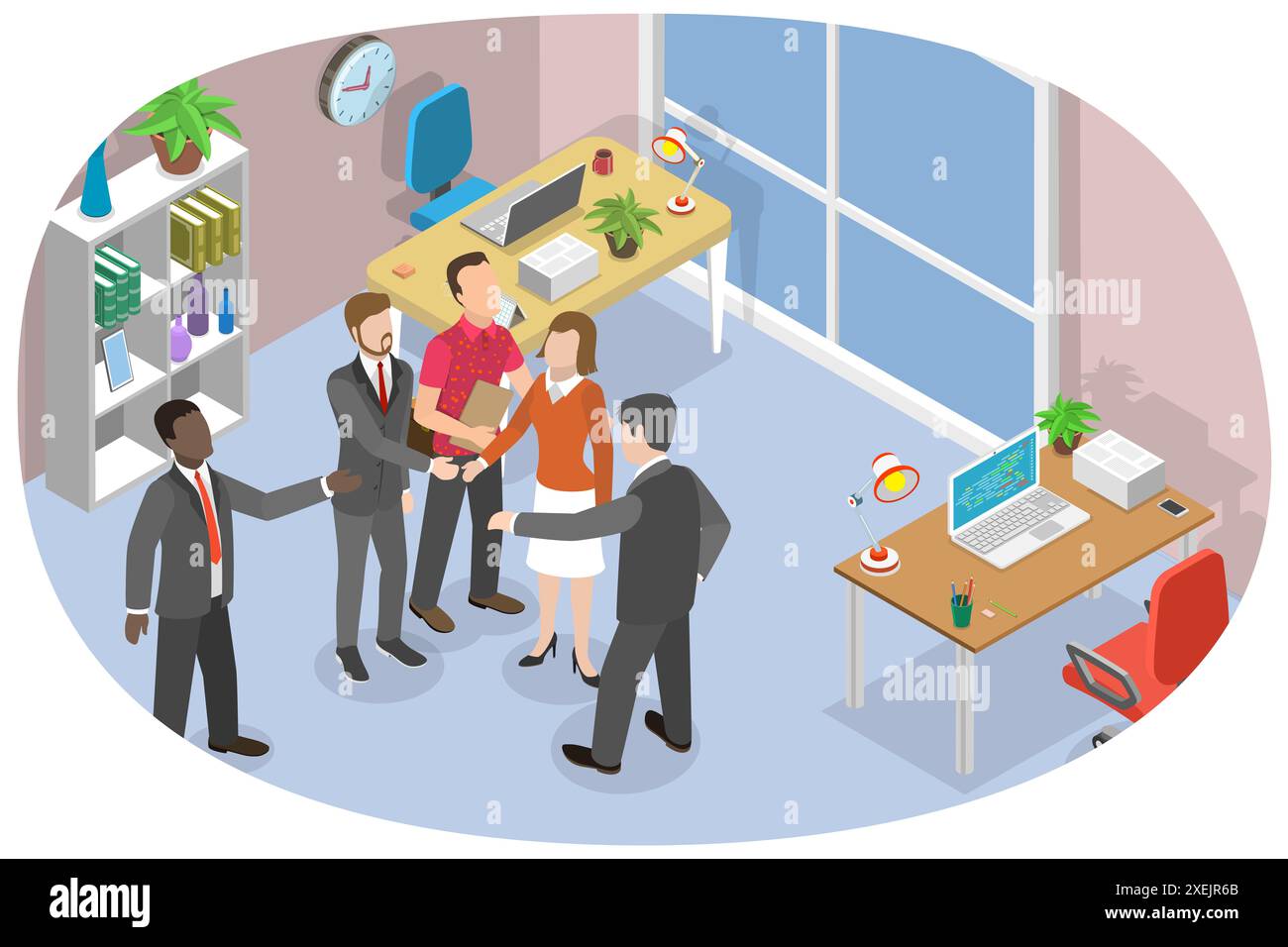 3D Isometric Flat Conceptual Illustration of Company Culture, Corporate ...