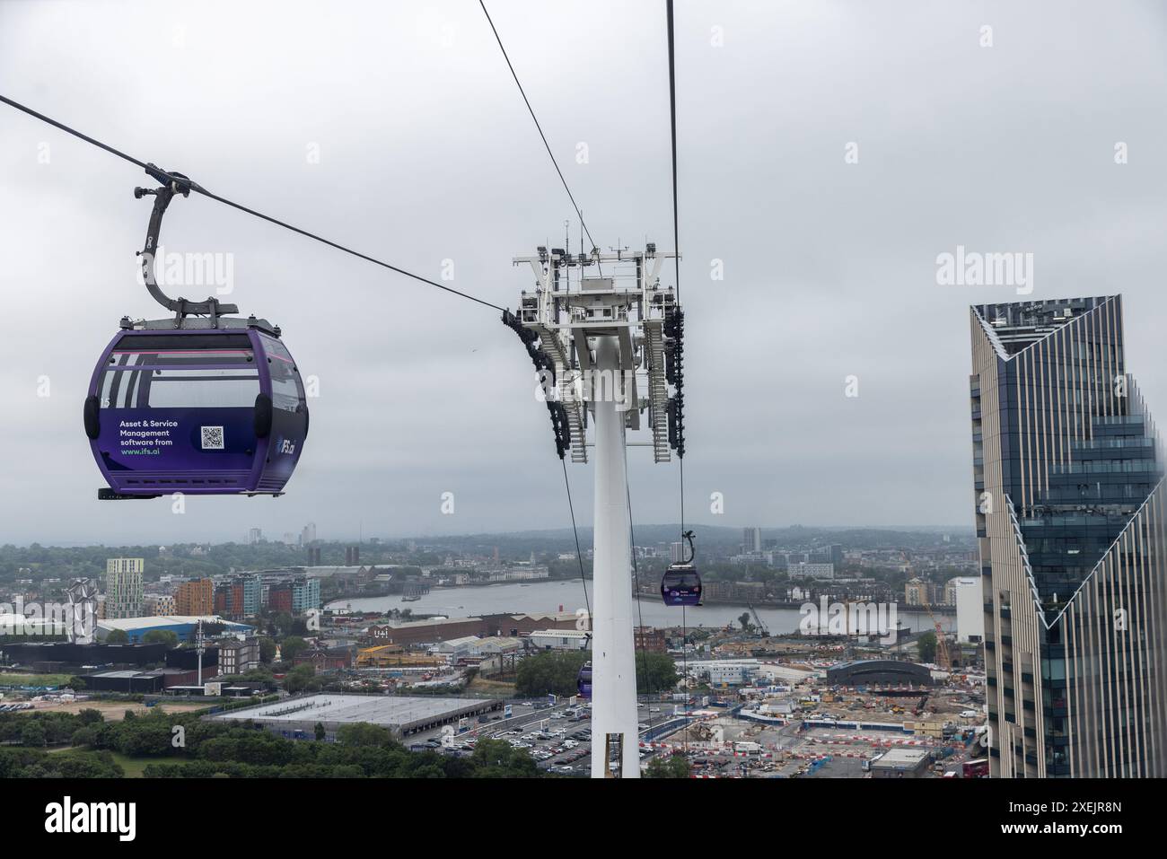 London, UK. 31st May, 2024. The Greenwich Peninsula is viewed from the ...