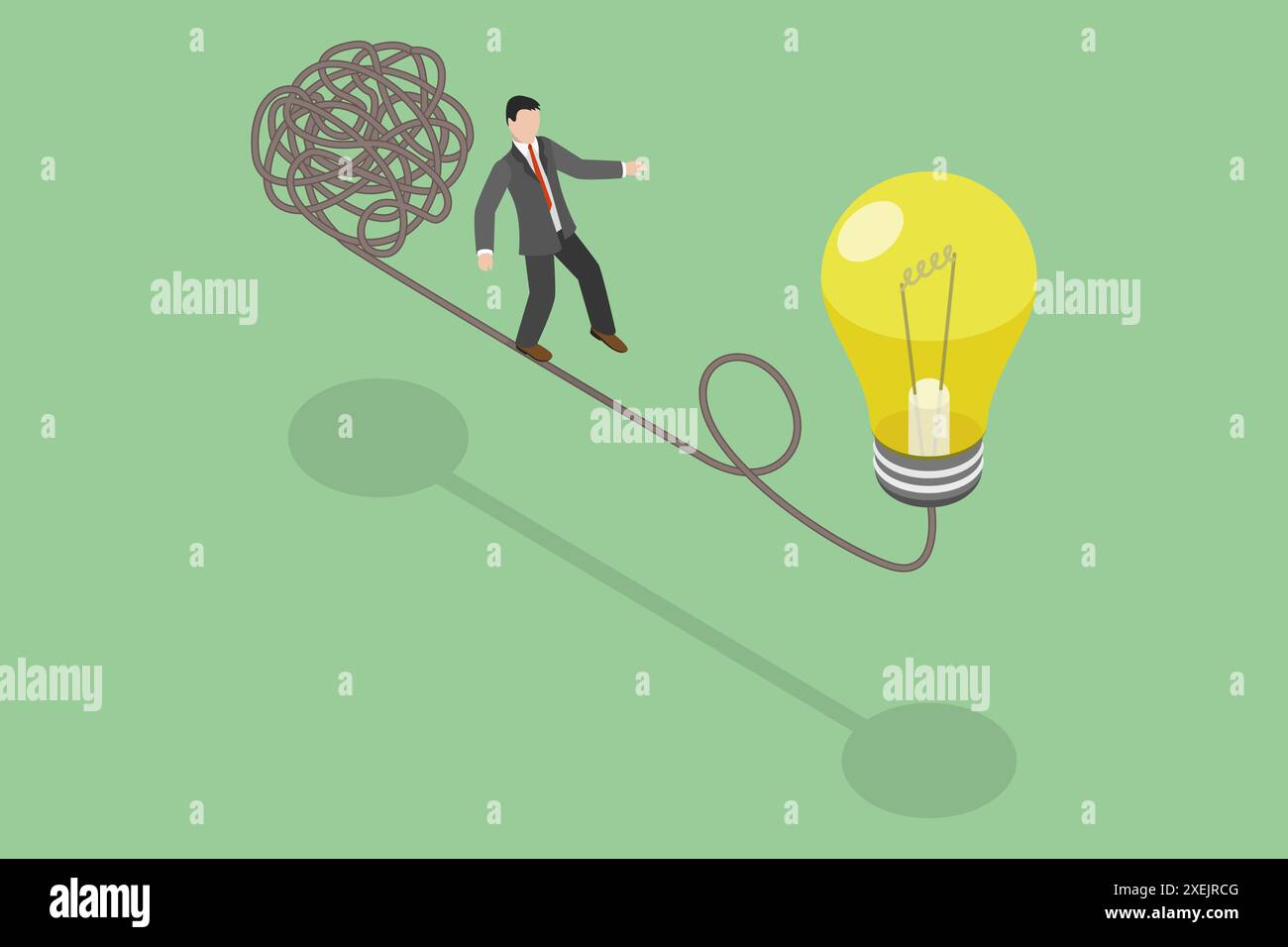 3D Isometric Flat Conceptual Illustration of Simple Solution, Problem ...