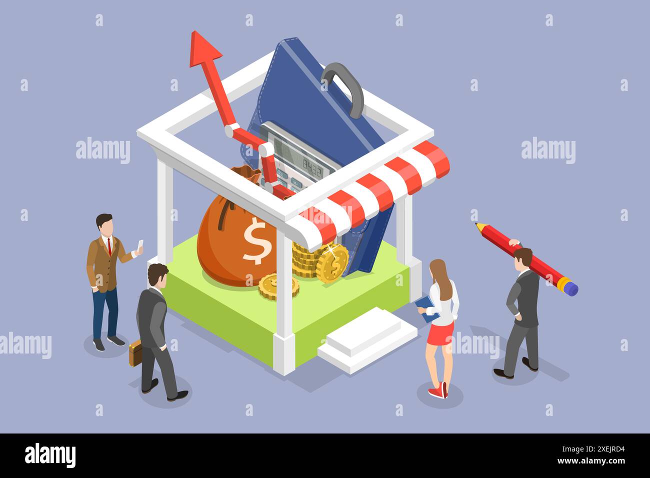 3D Isometric Flat Conceptual Illustration of Business Transparency ...