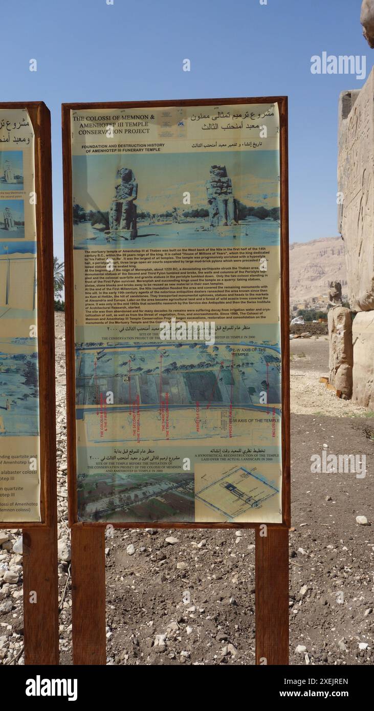 Conservation Project of the Collossi of Memnon and Amenhotep III Temple ...