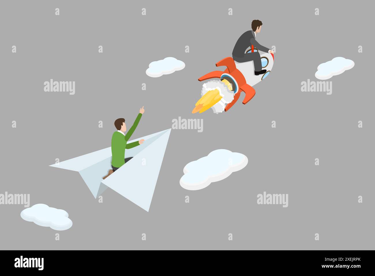 3D Isometric Flat Conceptual Illustration of Business Advantage ...