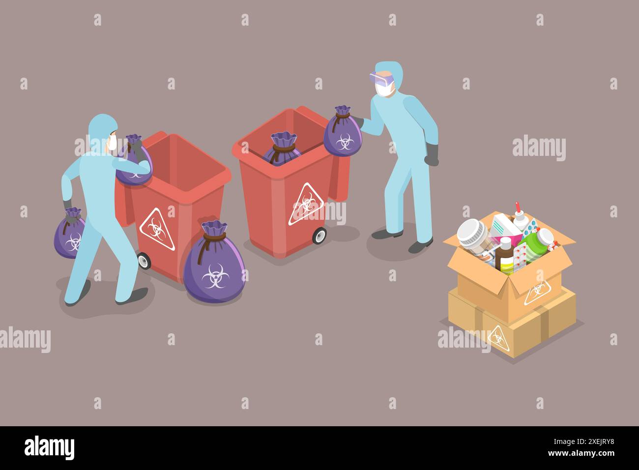 3D Isometric Flat Conceptual Illustration of Medicine Recycle, Expired ...