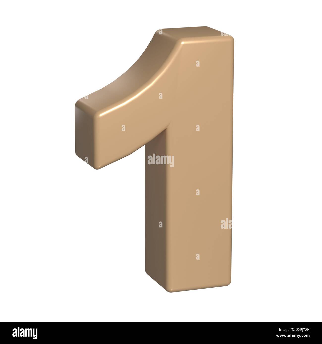 3d number one 1 golden or bronze shining typography symbol or sign ...