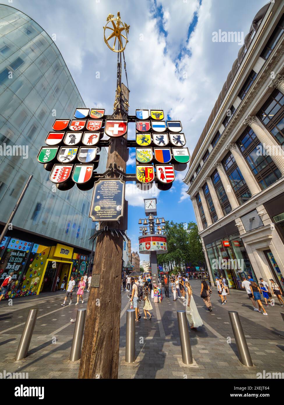 London, United Kingdom - June 25, 2024: Swiss Court area in London with ...