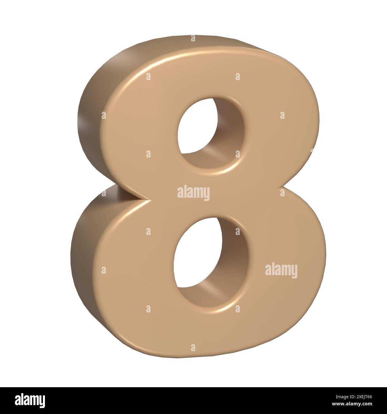 3d number eight 8 golden or bronze shining typography symbol or sign ...