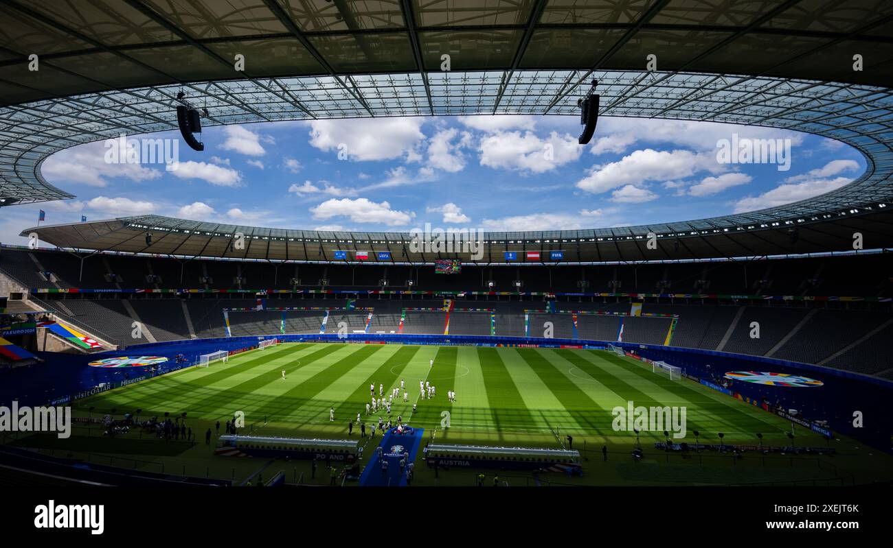 View of the empty Olympic Stadium on Thursday, 20 June 2024, before a ...