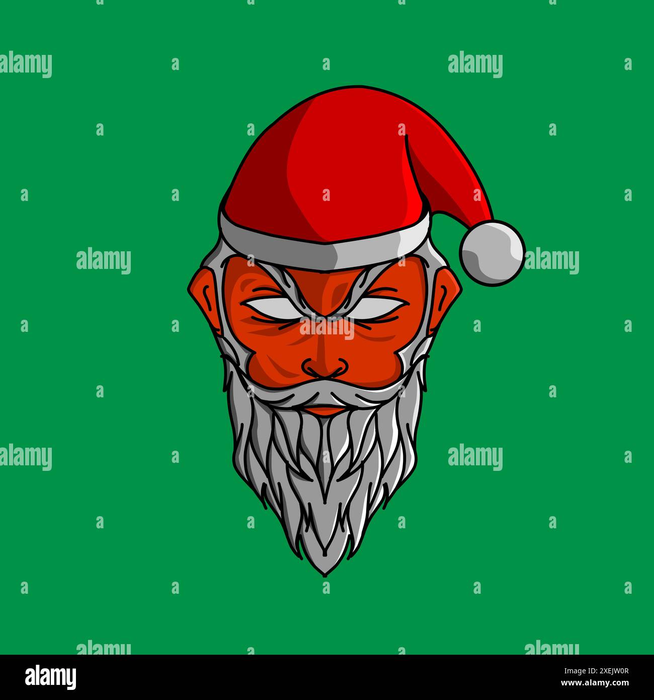 Christmas man beard on Stock Vector Images - Alamy