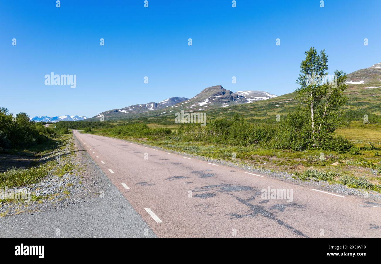 Road in beautiful natural landscape in Sweden, HandÃ¶l nature reserve ...