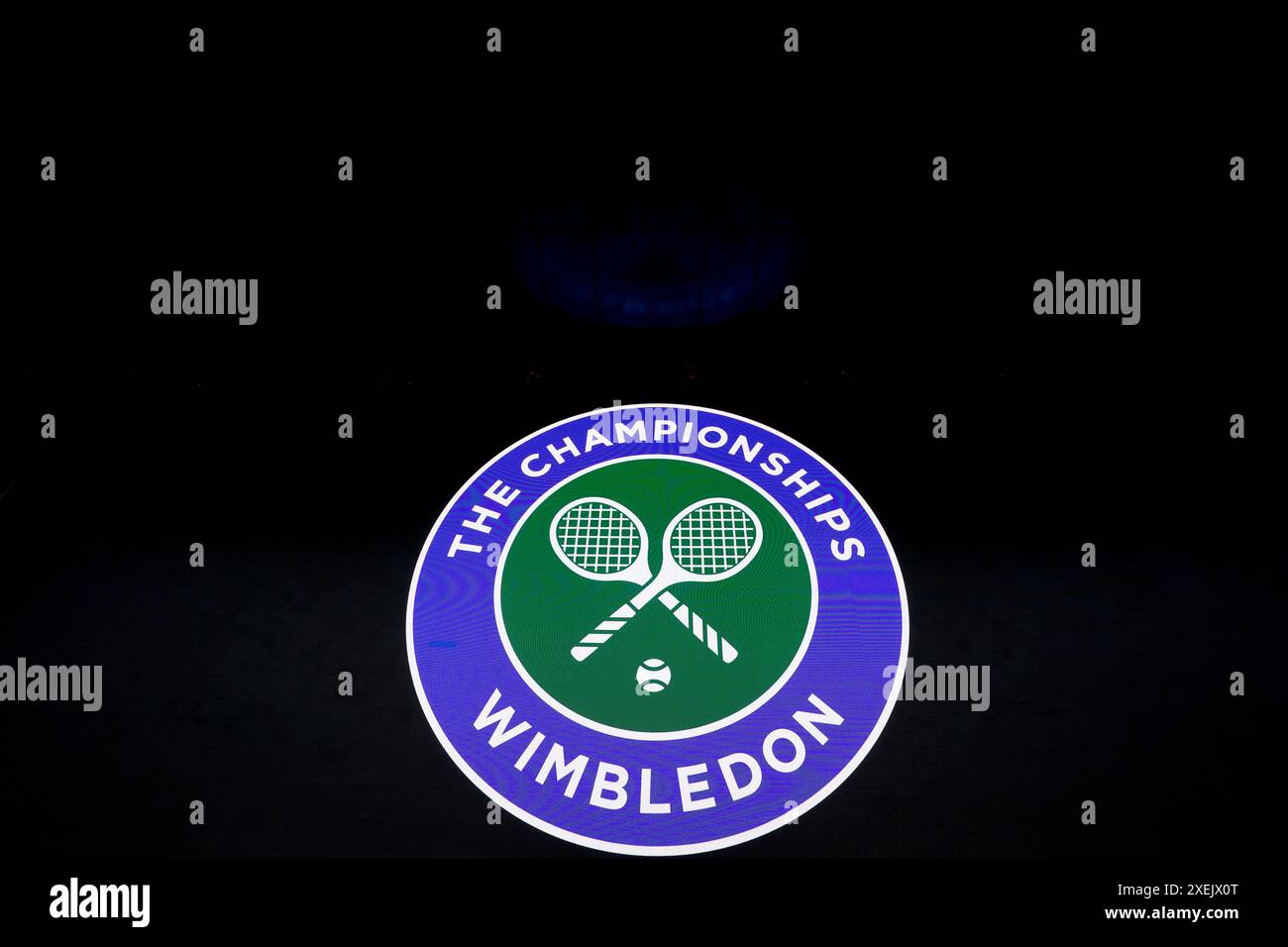 Signage at the All England Lawn Tennis and Croquet Club in London ahead ...
