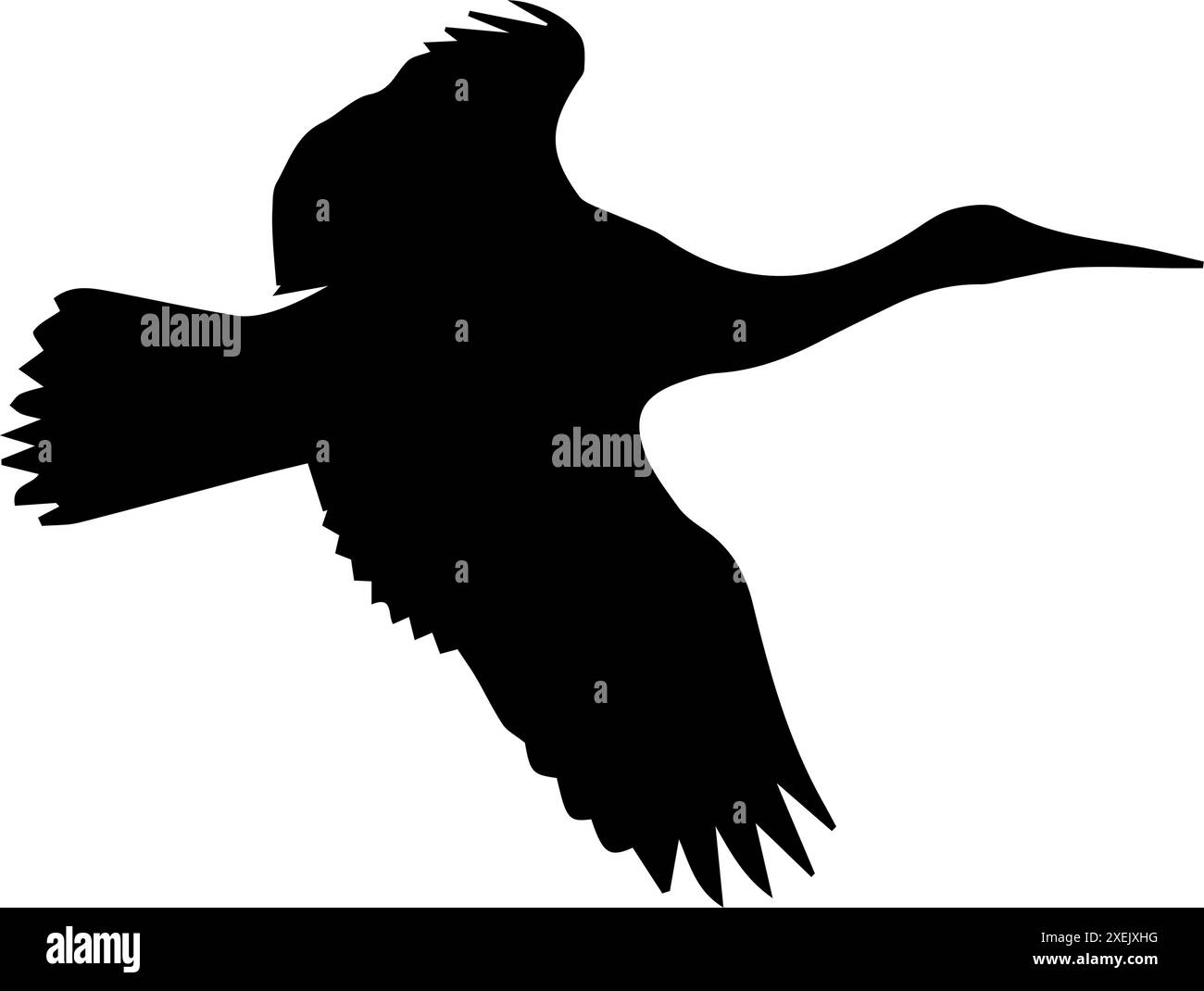 Flying Bird Silhouette vector illustration Stock Vector Image & Art - Alamy