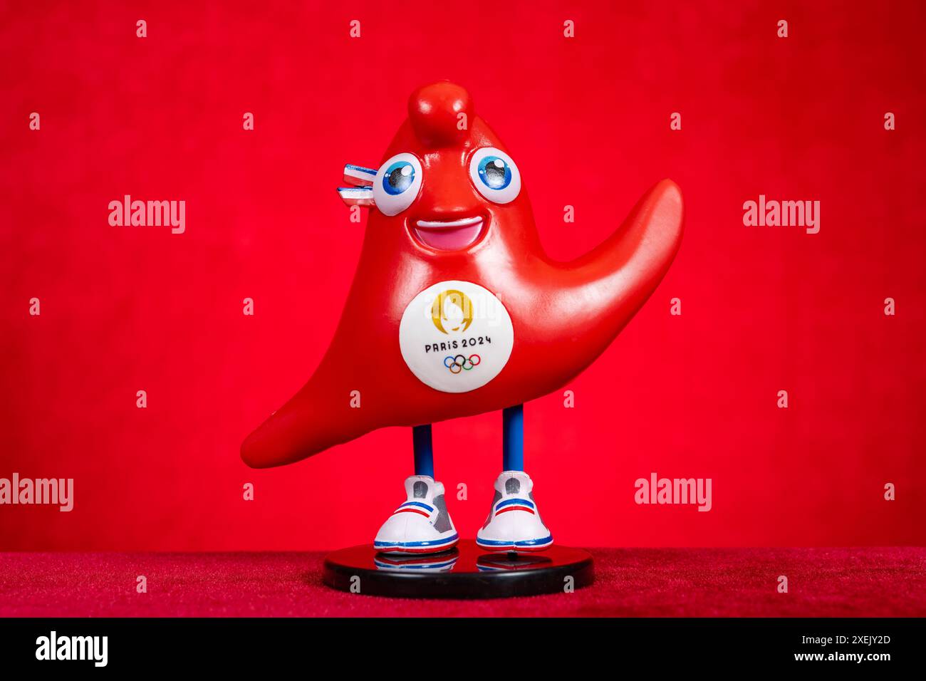 Mascot of paris 2024 olympic phryge hi-res stock photography and images ...