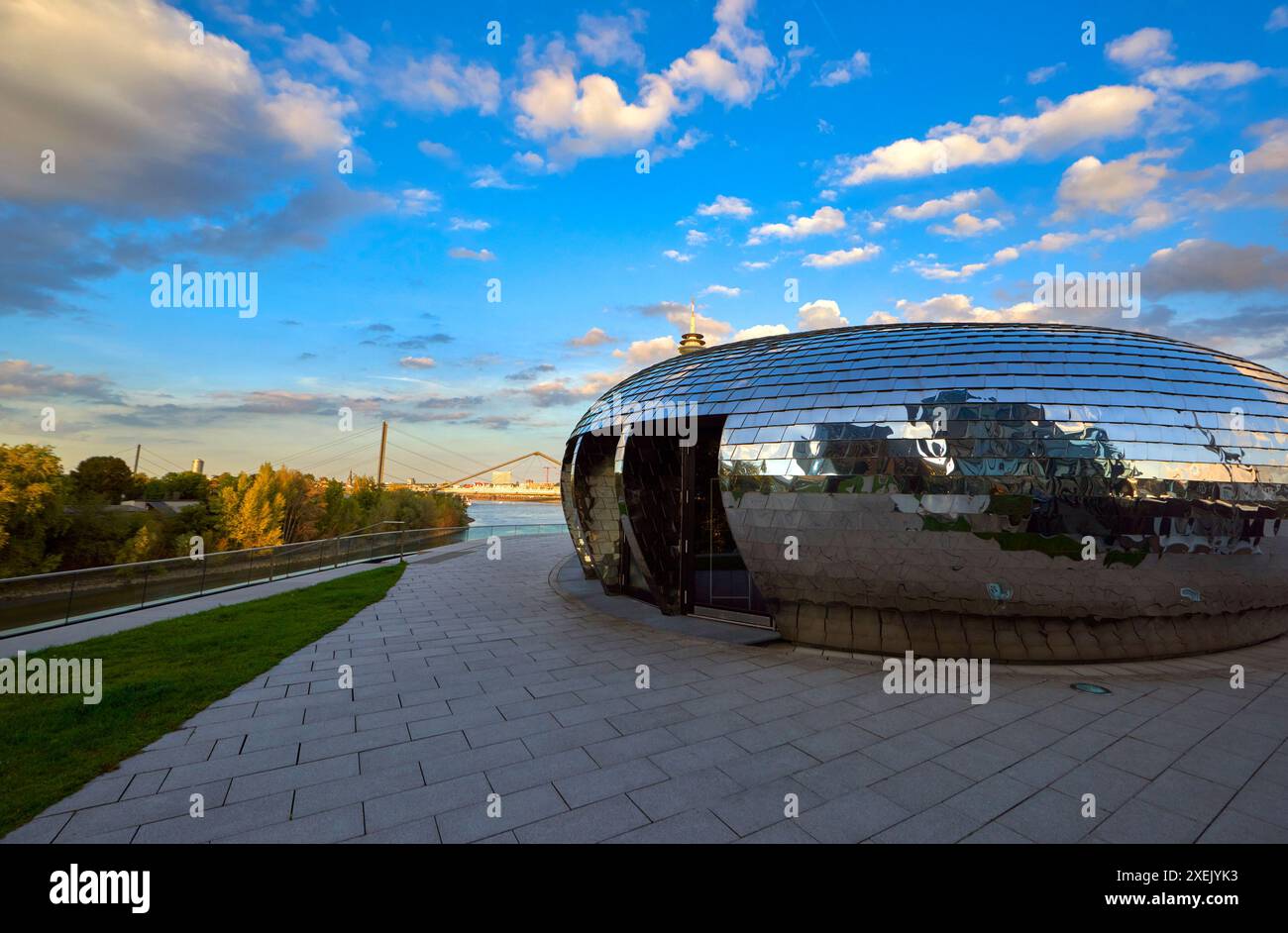 UFO cafe in the harbor of Dusseldorf, Germany Stock Photo - Alamy