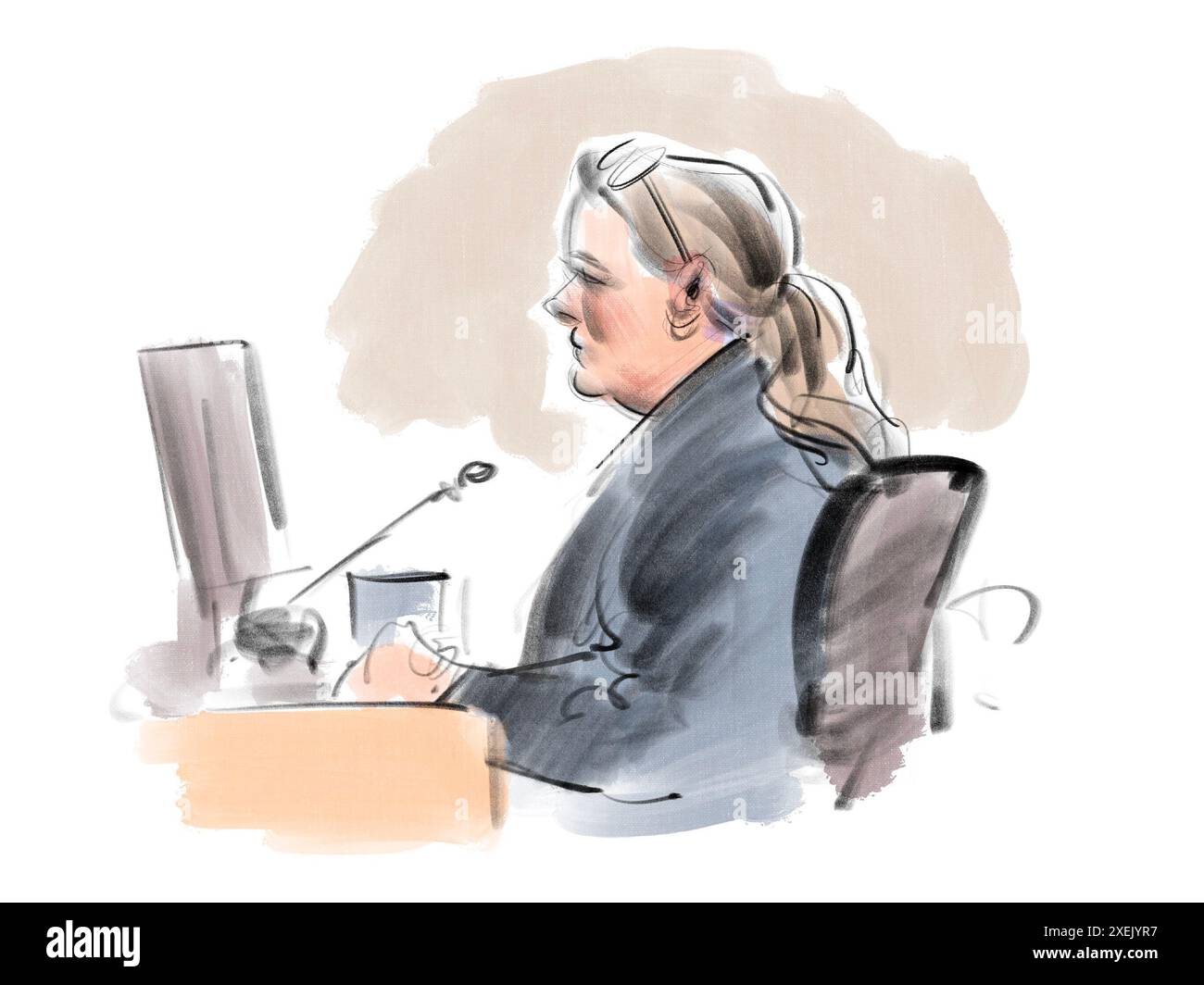 (FILE) Court sketch of special prosecutor Susanne Bluhm during the ...