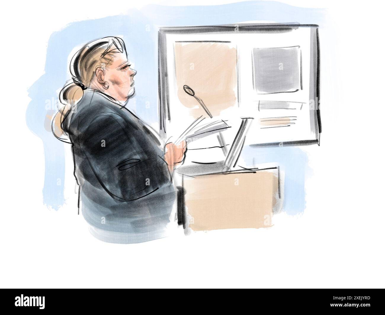 Murder trial broadcast hi-res stock photography and images - Alamy