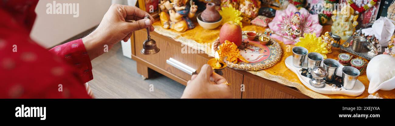 Man Praying At Altar Alone Stock Photo - Alamy