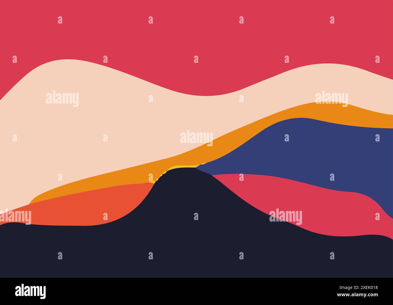 Colorful Abstract Hills Vector illustration Stock Vector Image & Art ...