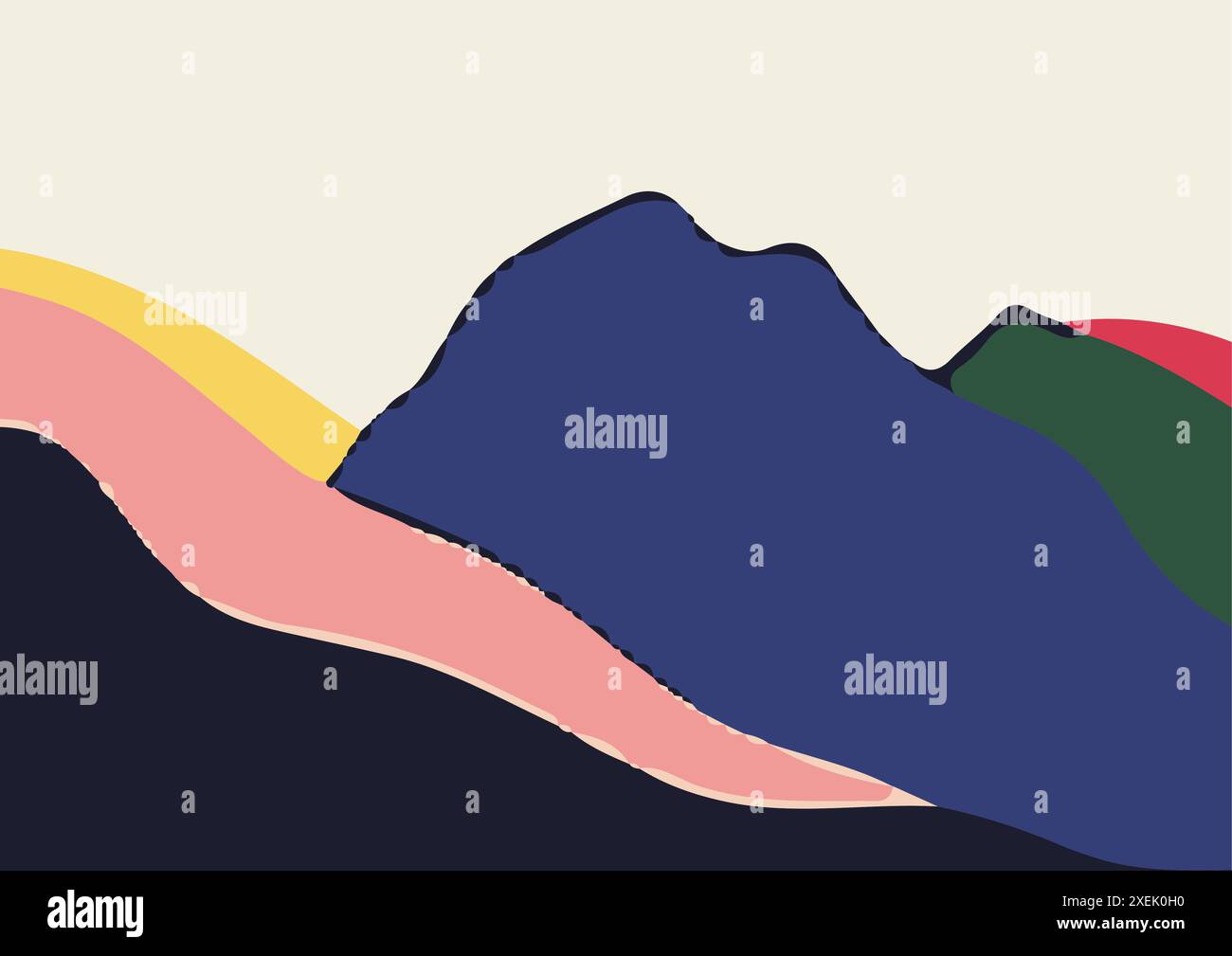 Colorful Abstract Hills Vector illustration Stock Vector Image & Art ...