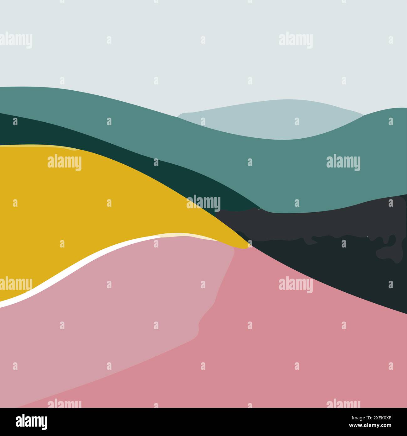 Colorful Abstract Hills Vector illustration Stock Vector Image & Art ...