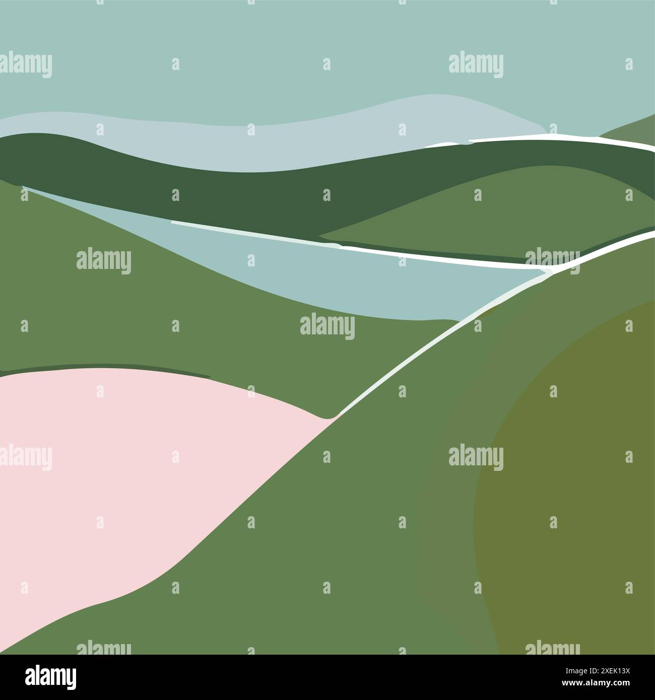 Colorful Abstract Hills Vector illustration Stock Vector Image & Art ...