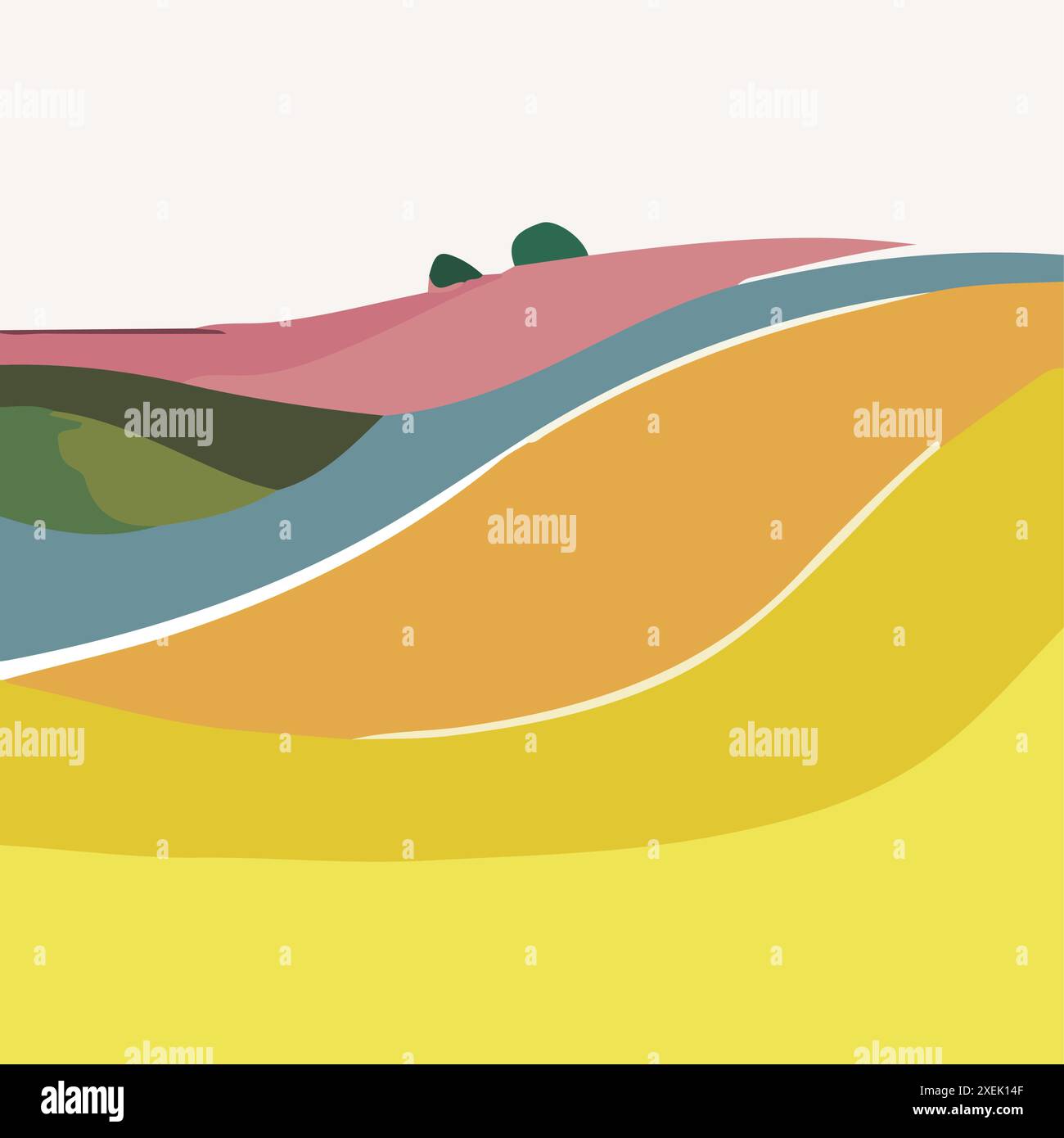Colorful Abstract Hills Vector illustration Stock Vector Image & Art ...