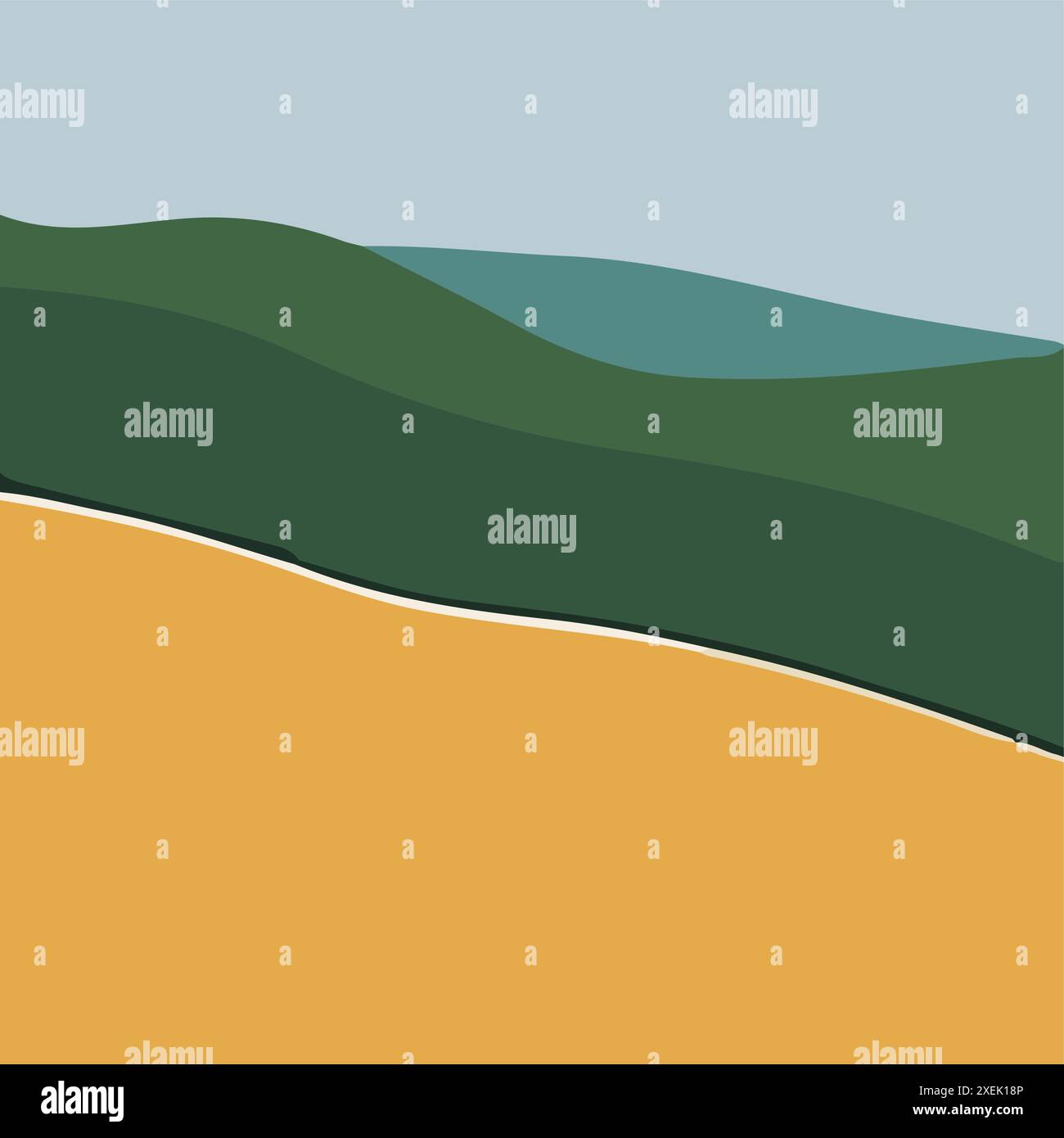 Colorful Abstract Hills Vector illustration Stock Vector Image & Art ...